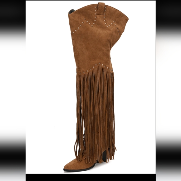 Cape Robbin | Shoes | New Cape Robbin Thigh High Fringe Boots Size Faux ...